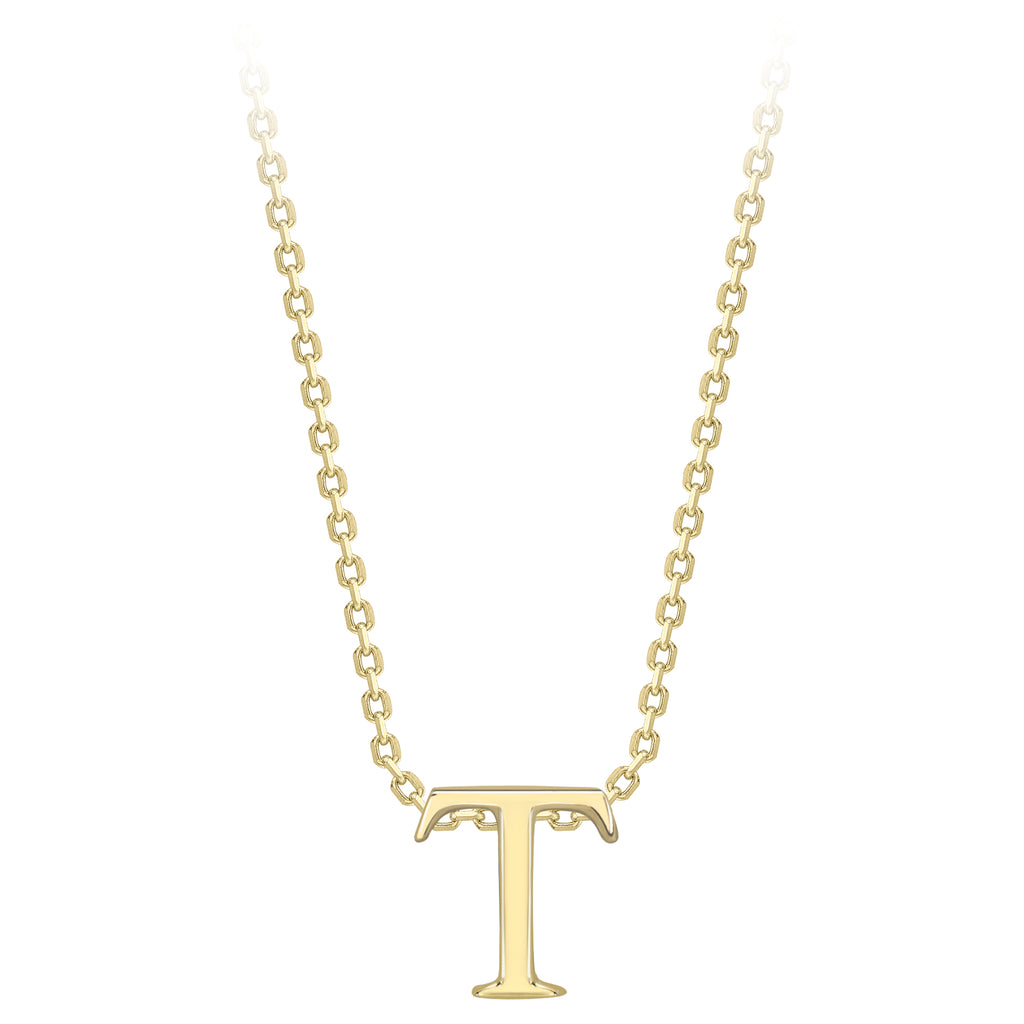 9K Yellow Gold Plain 'T' Initial Pendant – Sonny's Jewellers