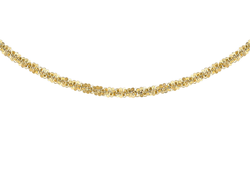 9K Yellow Gold 2.4mm Crisscross Tocalle Chain 18" – Sonny's Jewellers
